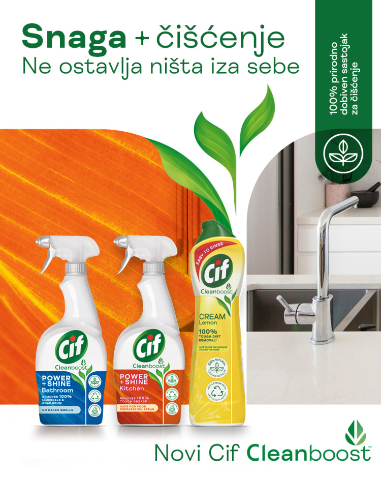 Cif Cleanboost. Pridruži se na putovanju u čišću budućnost. | Cif